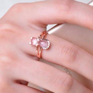 Jewelry | Rose Gold Plated Pink Cat Ring | Poshmark
